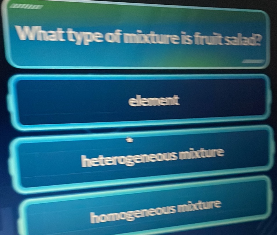 What type of mixture is fruit salad? | StudyX