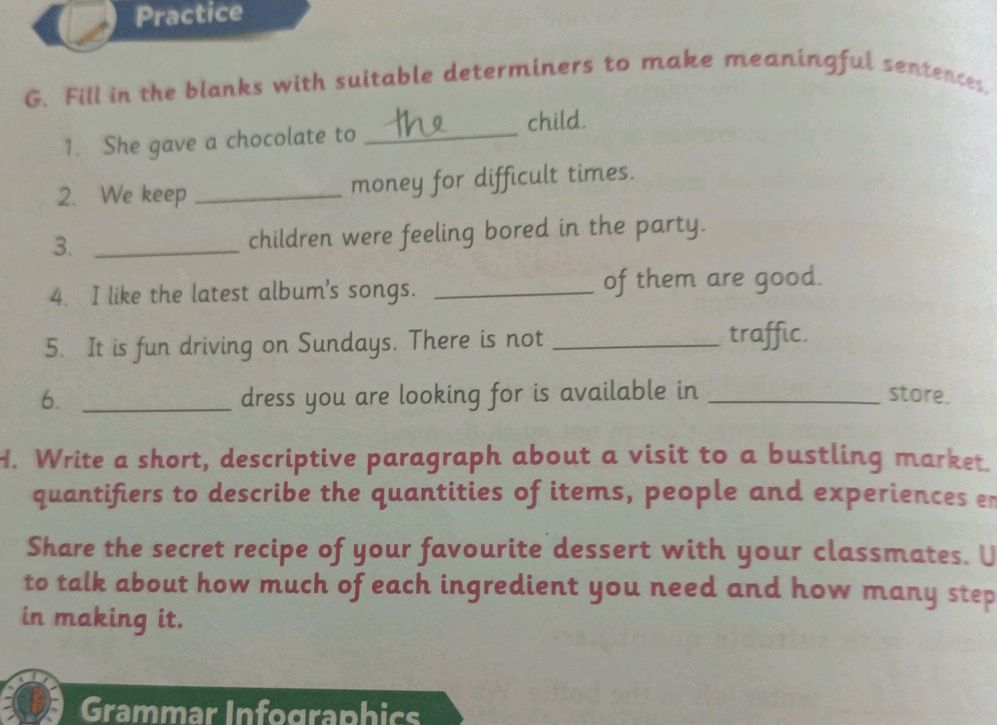 G. Fill in the blanks with suitable | StudyX