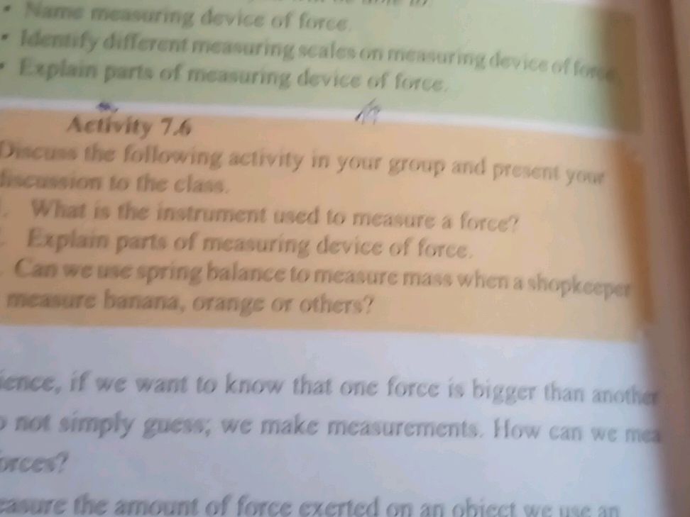Name measuring device of force. • Identify | StudyX