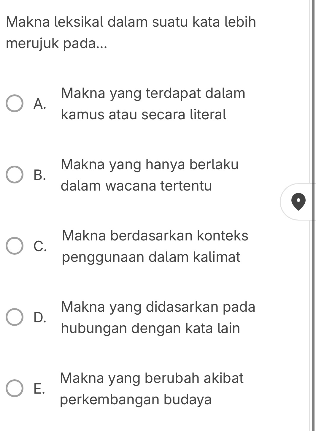 Makna leksikal dalam suatu kata lebih | StudyX