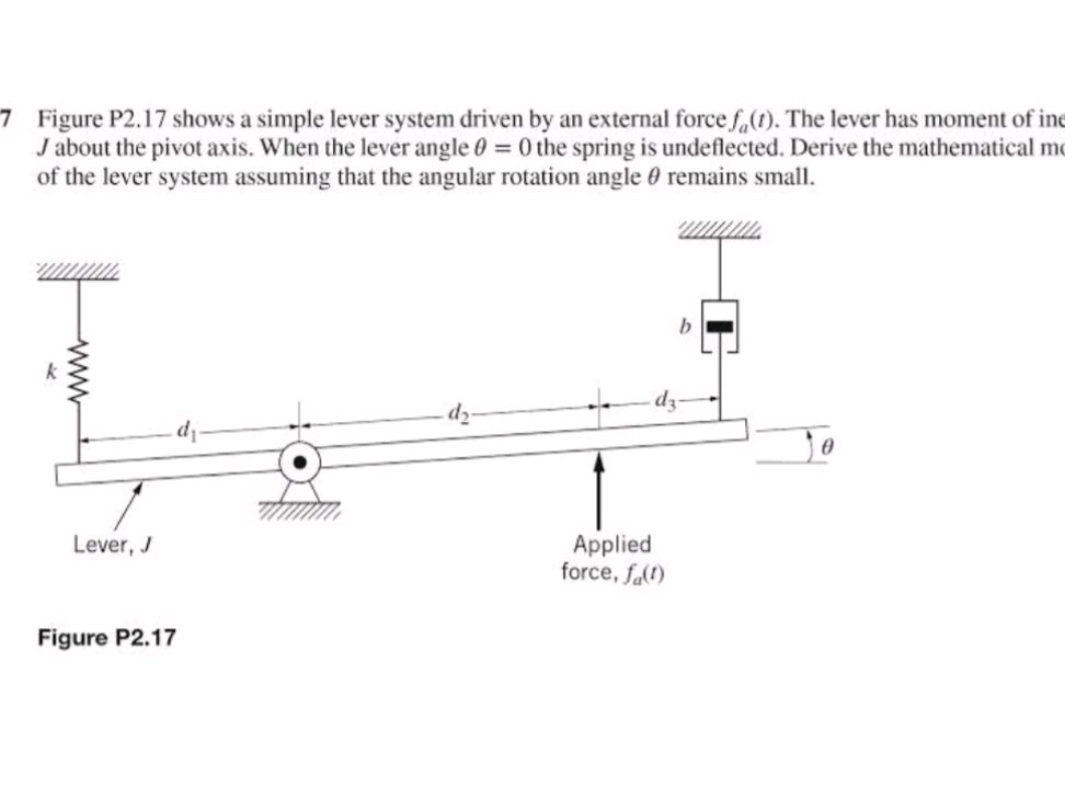 7 Figure P2.17 shows a simple lever system | StudyX