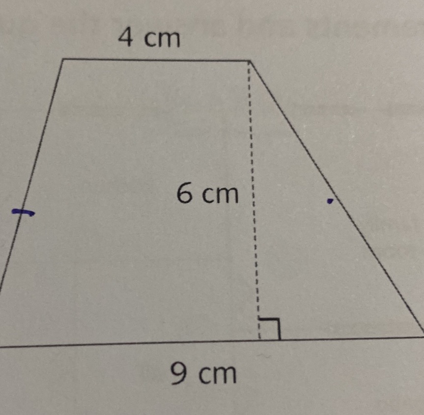 The image shows a trapezoid with the | StudyX