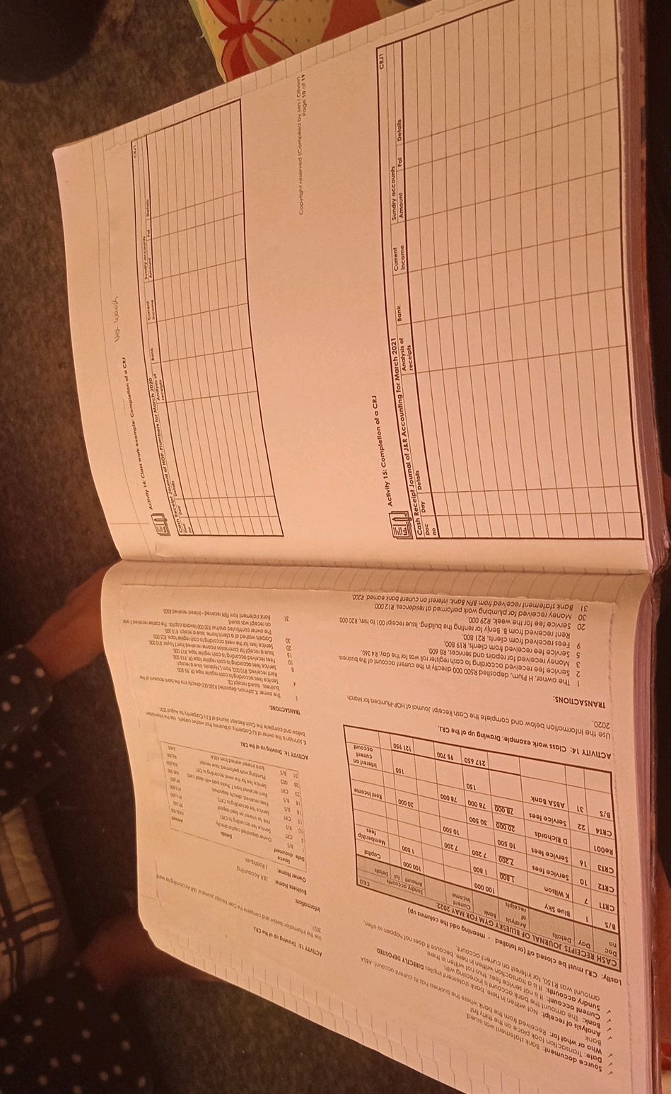 ACTIVITY 14: Class work example: Drawing up | StudyX