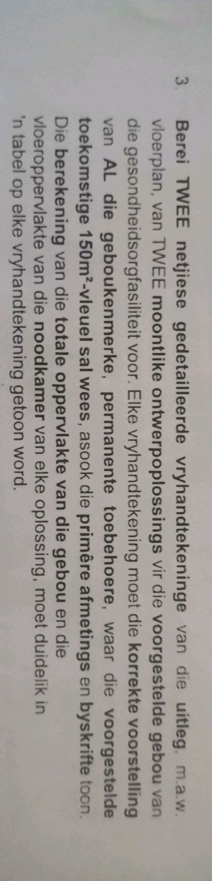 3. Berei TWEE netjiese gedetailleerde | StudyX