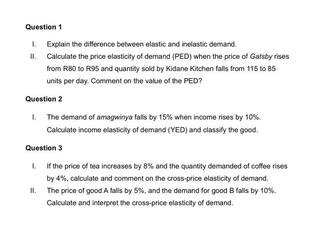 Question 1 I. Explain the difference | StudyX