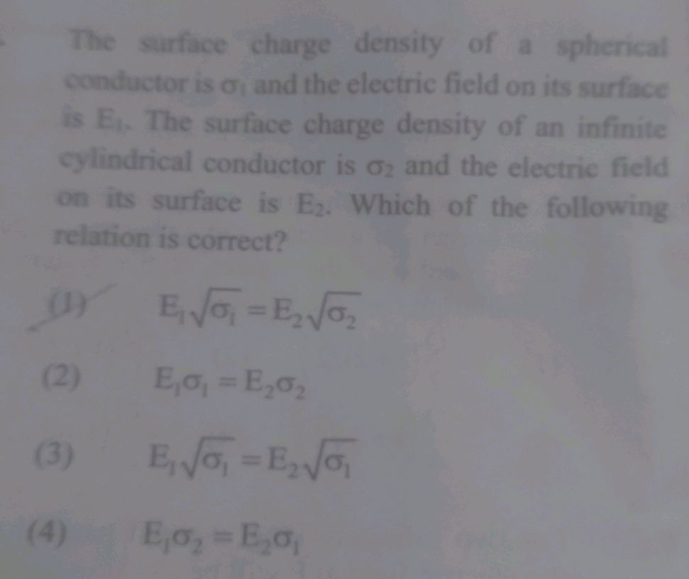 The surface charge density of a spherical | StudyX