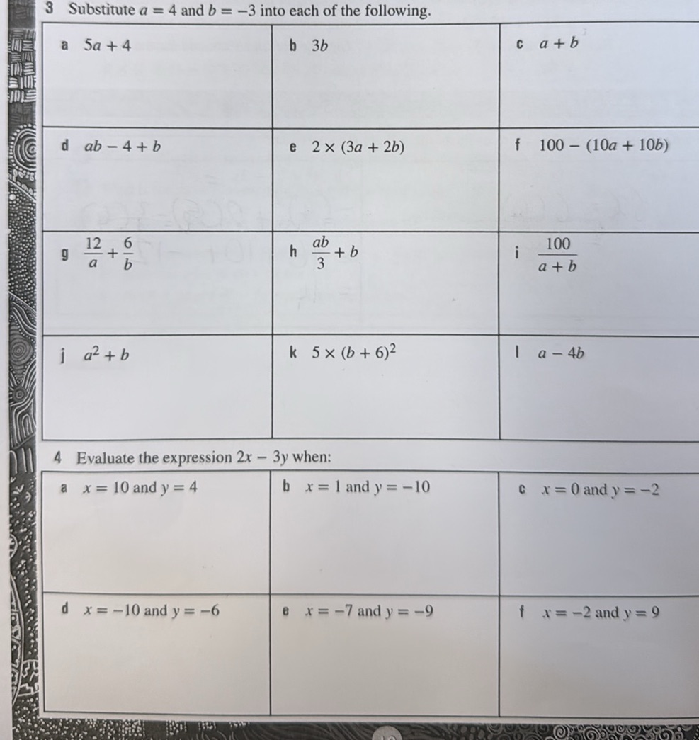 3 Substitute $a = 4$ and $b = -3$ into each | StudyX