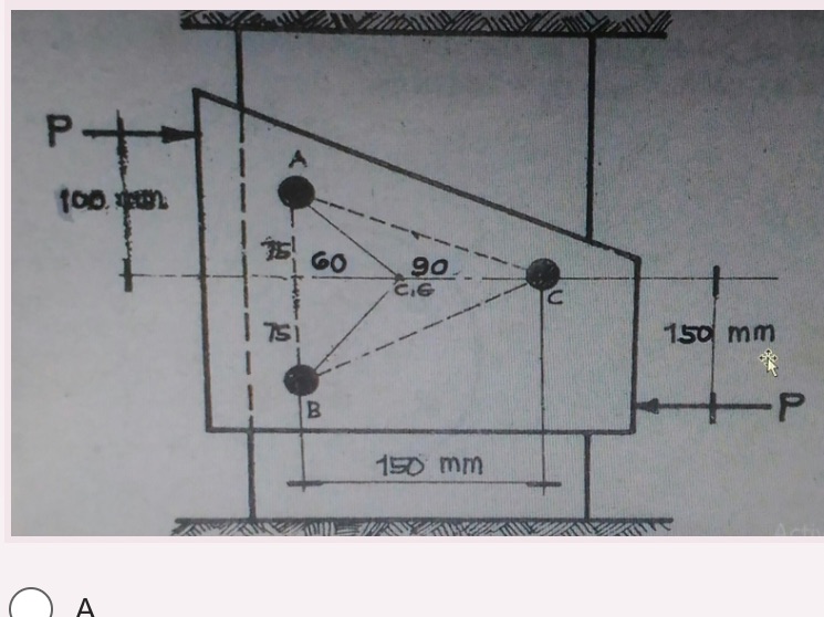 The image shows a diagram of a structure | StudyX