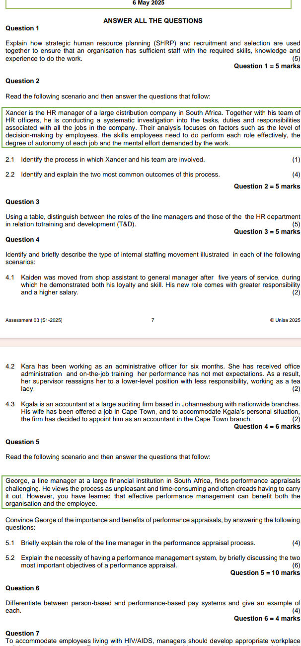 Question 1 Explain how strategic human | StudyX