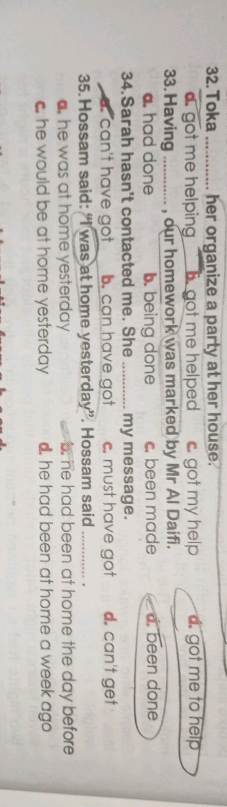 32. Toka ...... her organize a party at her | StudyX