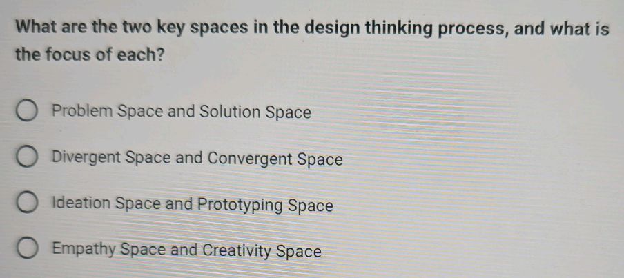 What are the two key spaces in the design | StudyX
