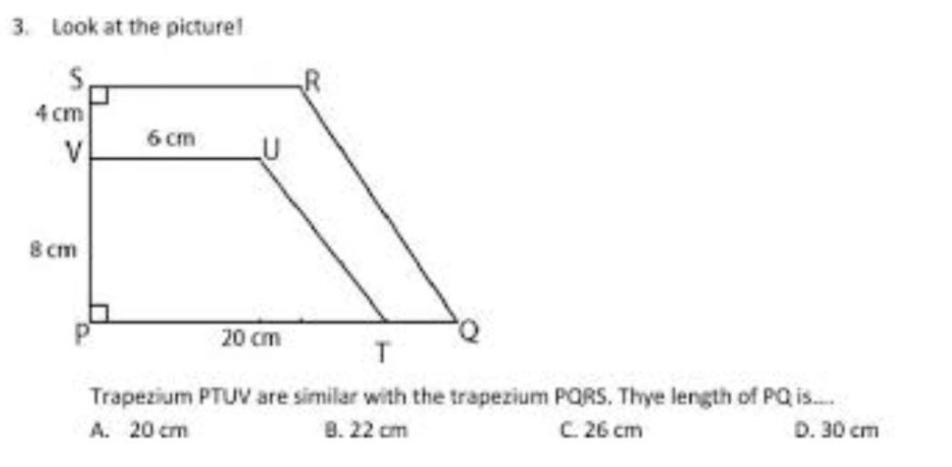 3. Look at the picture! Trapezium PTUV are | StudyX
