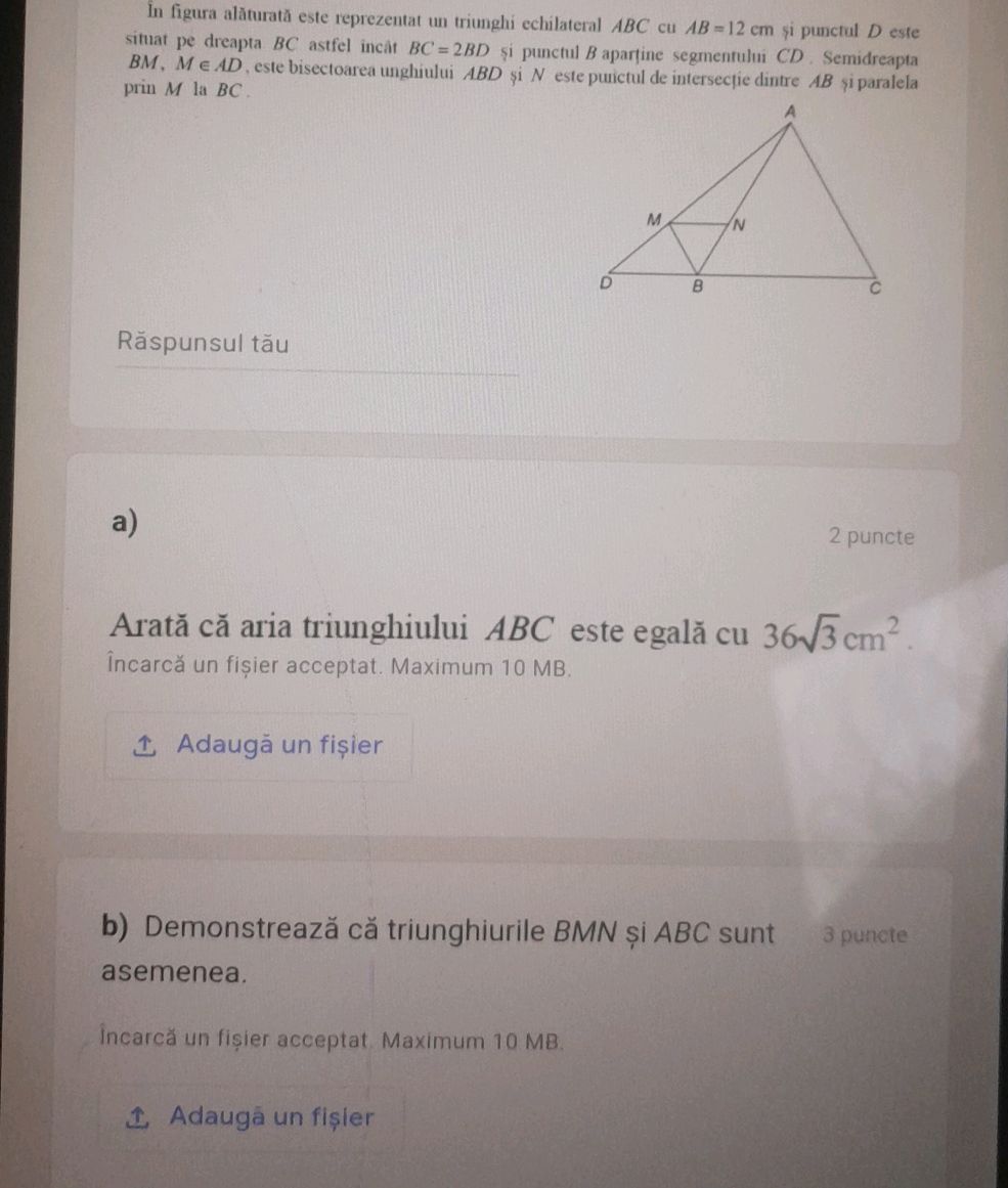 În figura alăturată este reprezentat un | StudyX