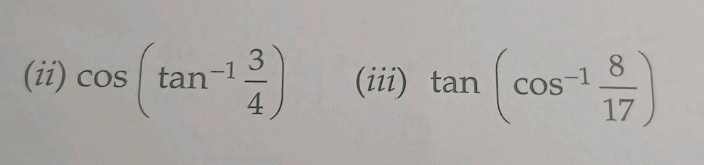(ii) $ ( ^{-1} {3}{4} )$ (iii) $ ( | StudyX