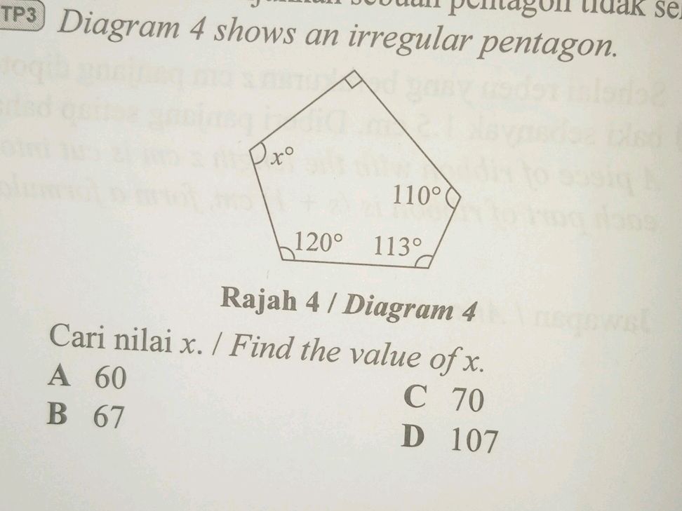 Diagram 4 shows an irregular pentagon. ``` | StudyX