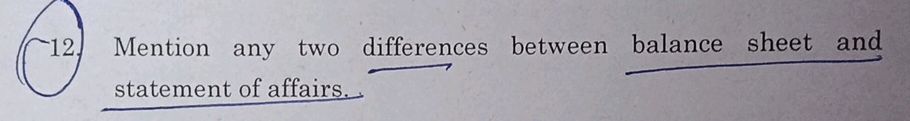 12. Mention any two differences between | StudyX