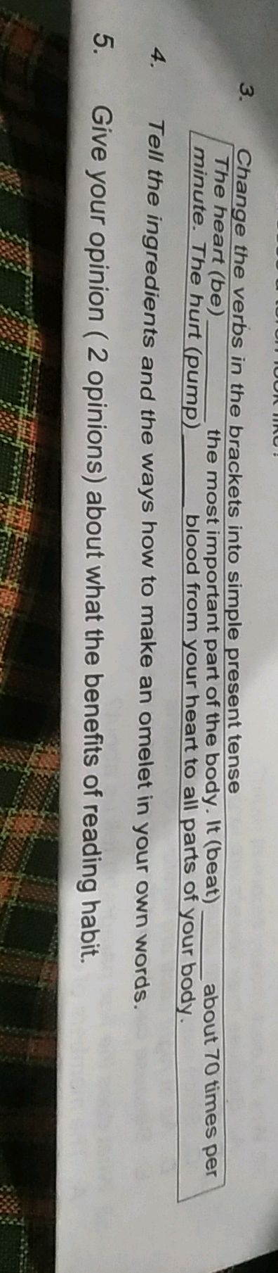 3. Change the verbs in the brackets into | StudyX