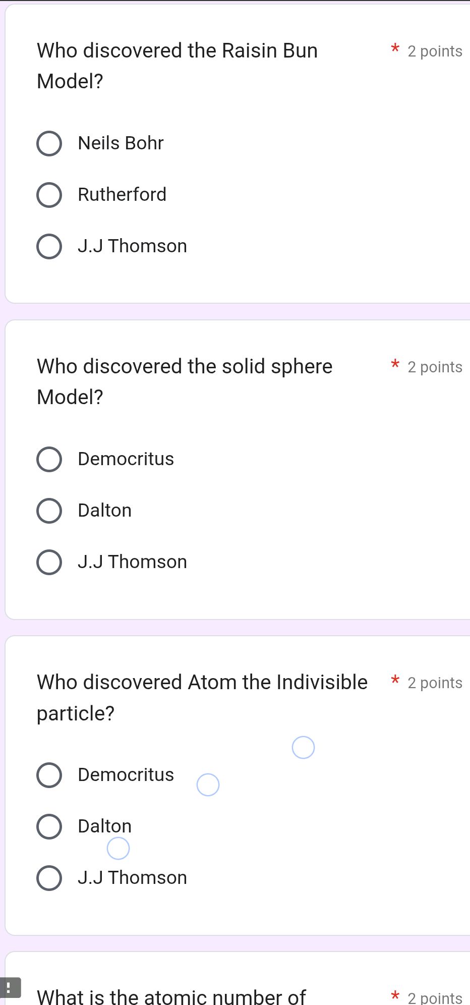 Who discovered the Raisin Bun Model? Neils | StudyX