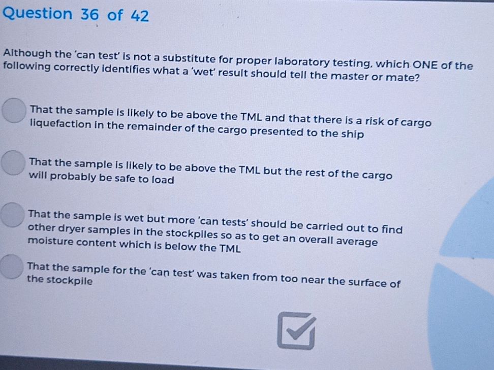 Although the 'can test' is not a substitute | StudyX