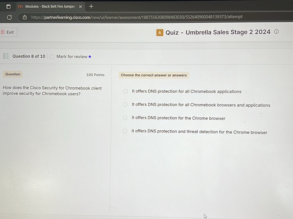 How does the Cisco Security for Chromebook | StudyX