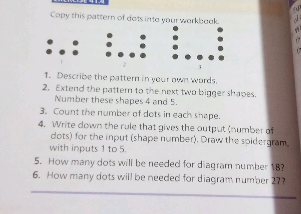 Copy this pattern of dots into your | StudyX