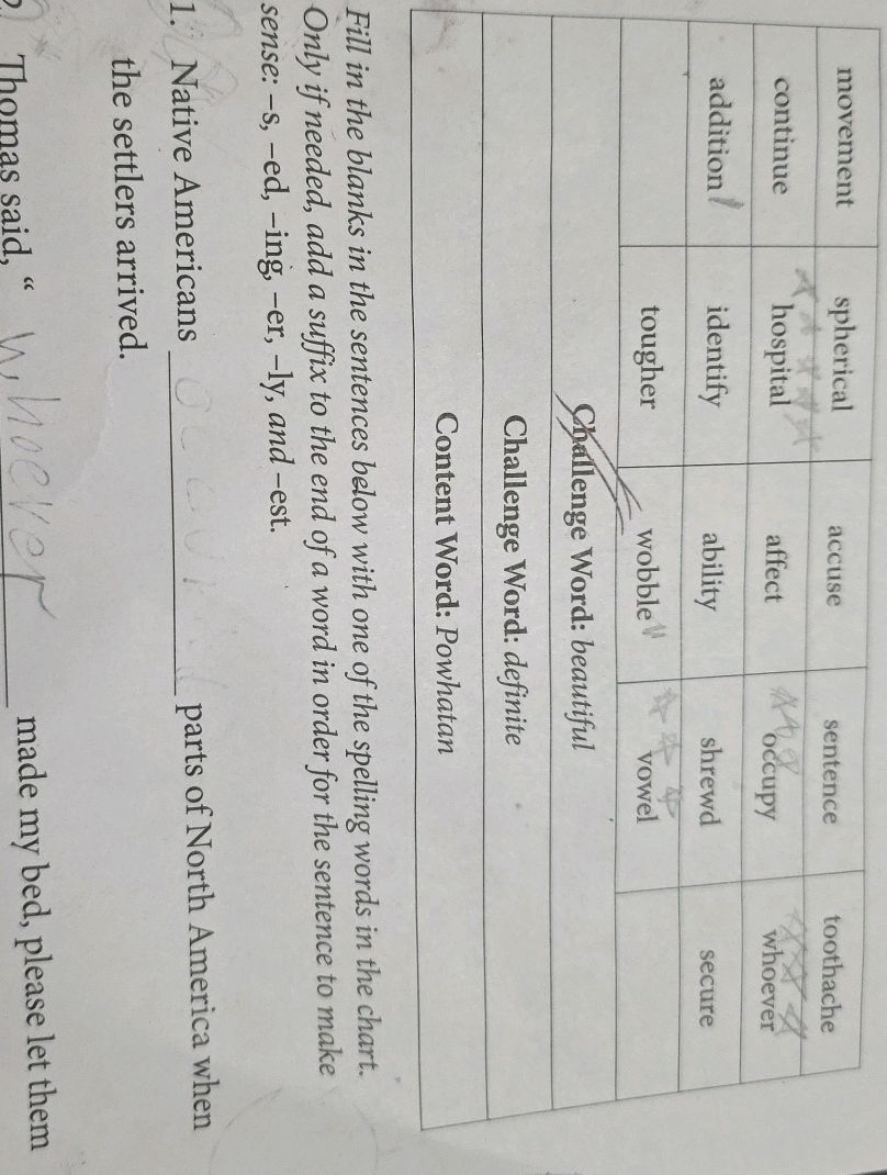 Fill in the blanks in the sentences below | StudyX