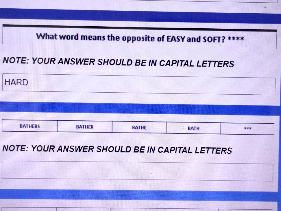 What word means the opposite of EASY and | StudyX
