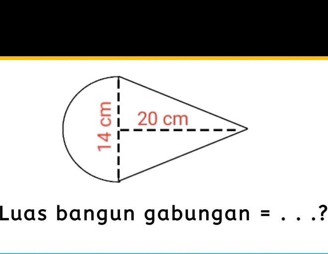 Luas bangun gabungan = ...? Diagram shows a | StudyX