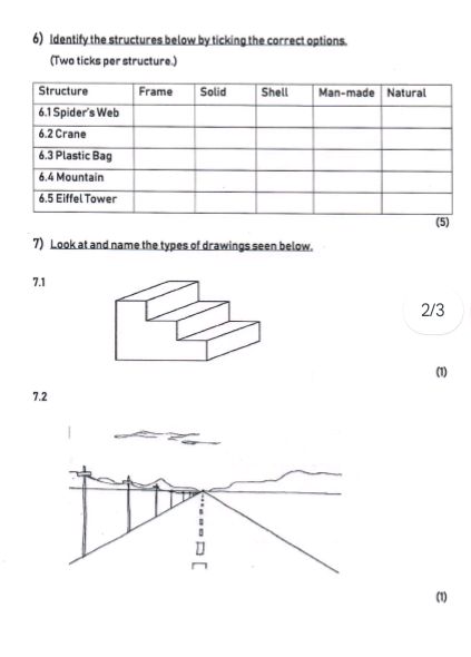 6) Identify the structures below by ticking | StudyX