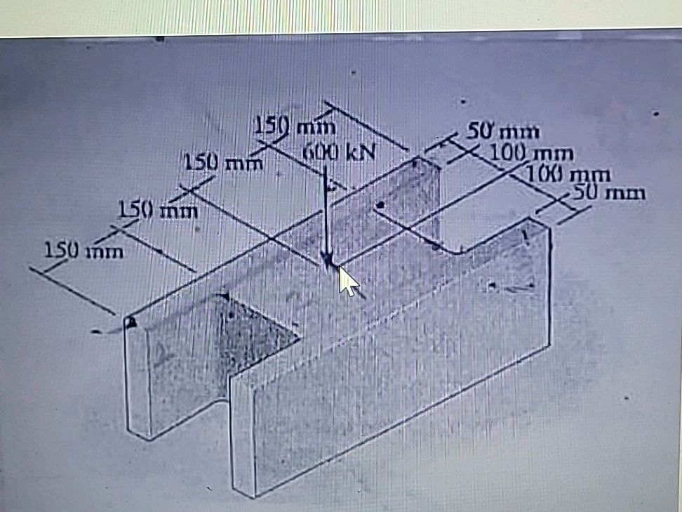 The image shows a diagram of a structural | StudyX