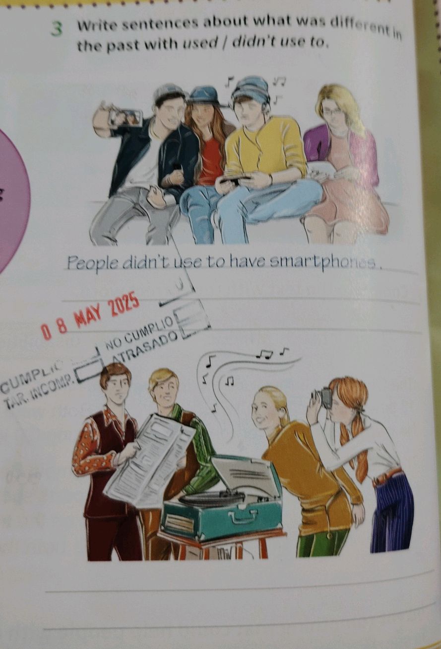 3 Write sentences about what was different | StudyX