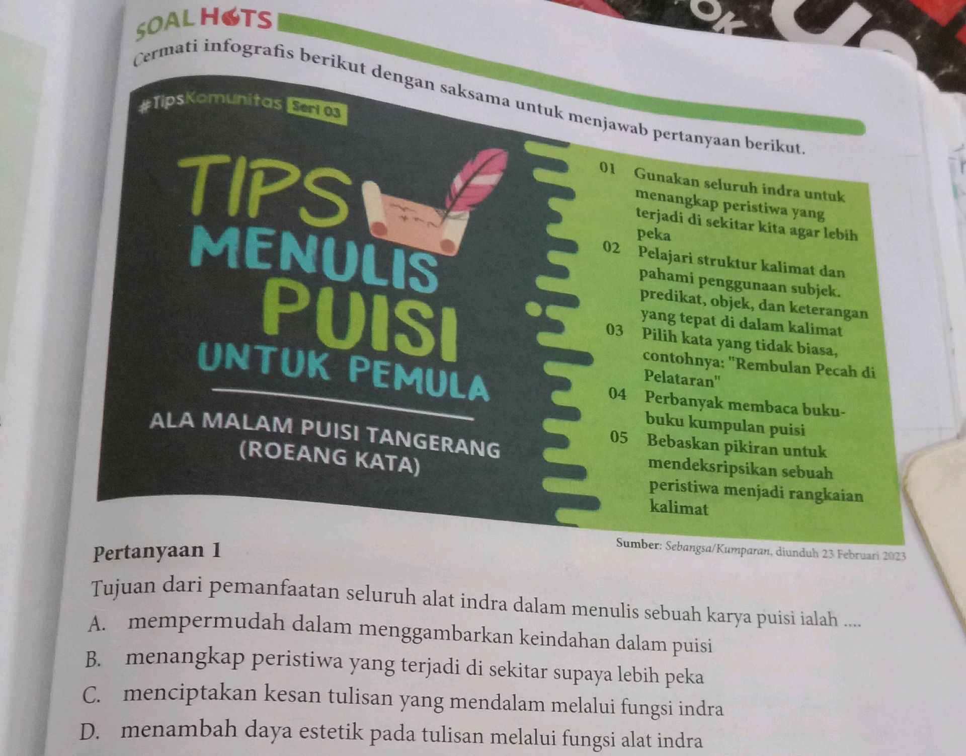 Cermati infografis berikut dengan saksama | StudyX