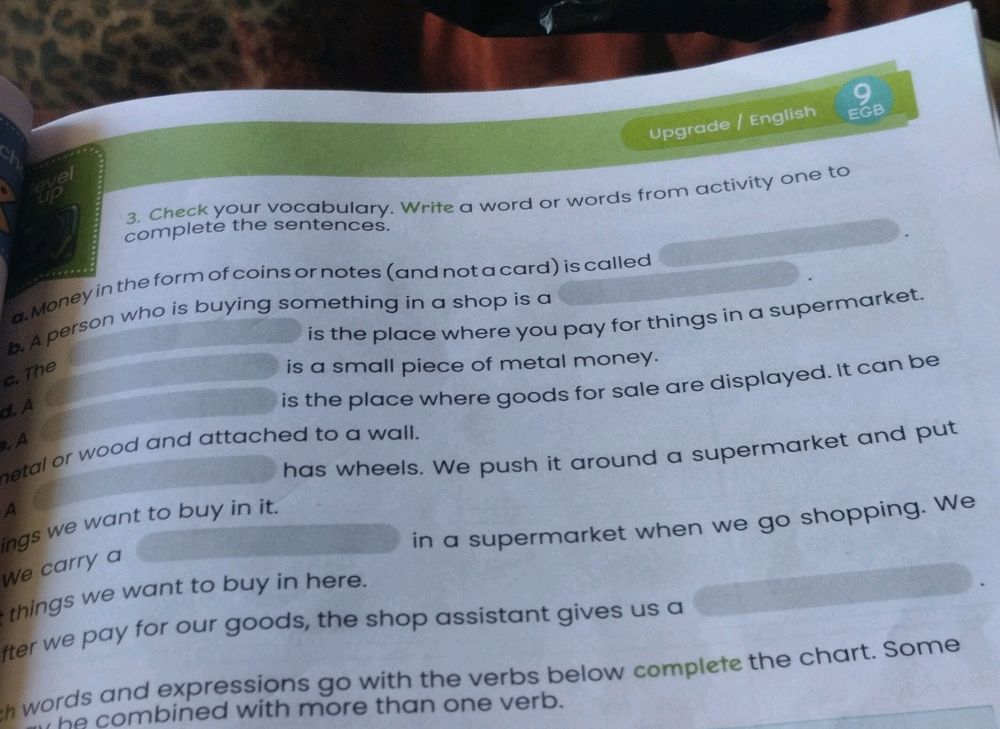 3. Check your vocabulary. Write a word or | StudyX