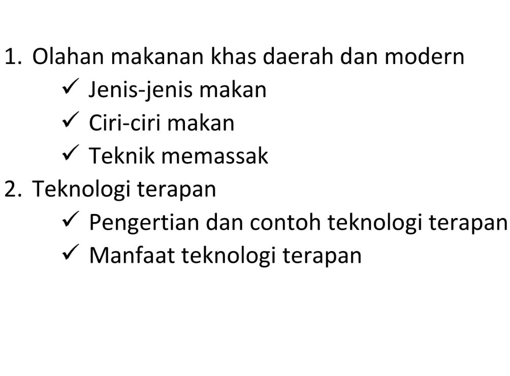 1. Olahan makanan khas daerah dan modern | StudyX