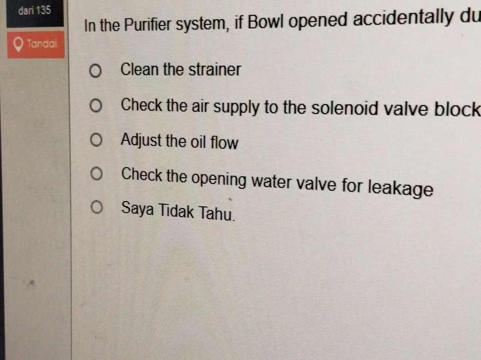 In the Purifier system, if Bowl opened | StudyX