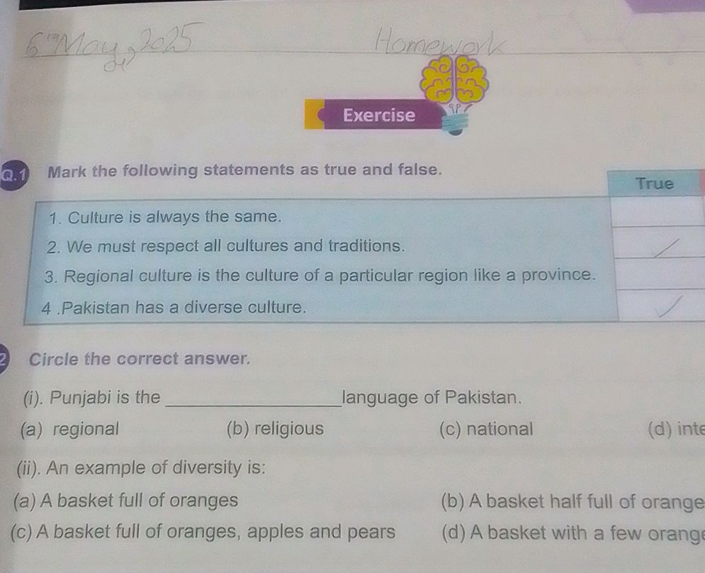 Q.1 Mark the following statements as true | StudyX