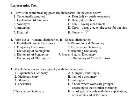 1. How is the word meaning given (in | StudyX