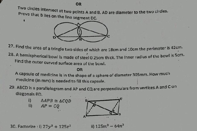 Two circles intersect at two points A and B. | StudyX