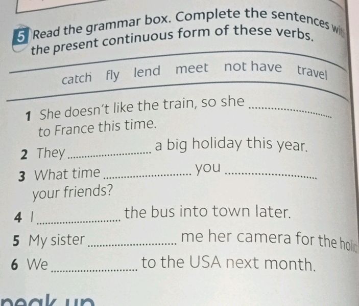 Read the grammar box. Complete the sentences | StudyX