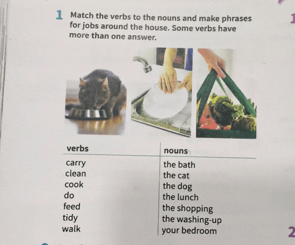 Match the verbs to the nouns and make | StudyX