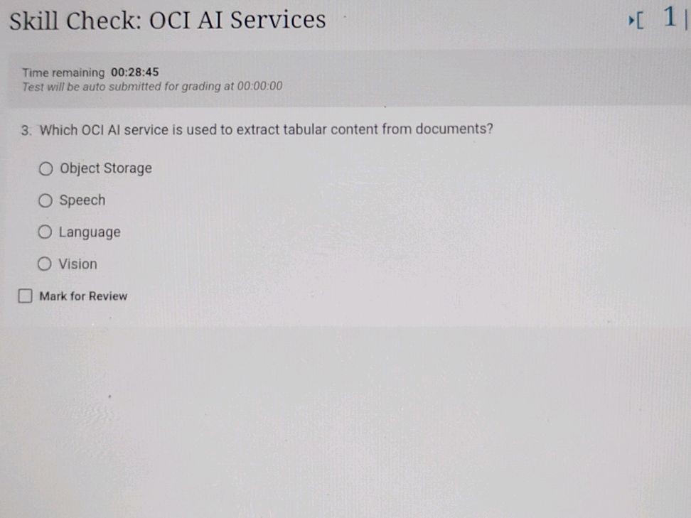 3. Which OCI AI service is used to extract | StudyX