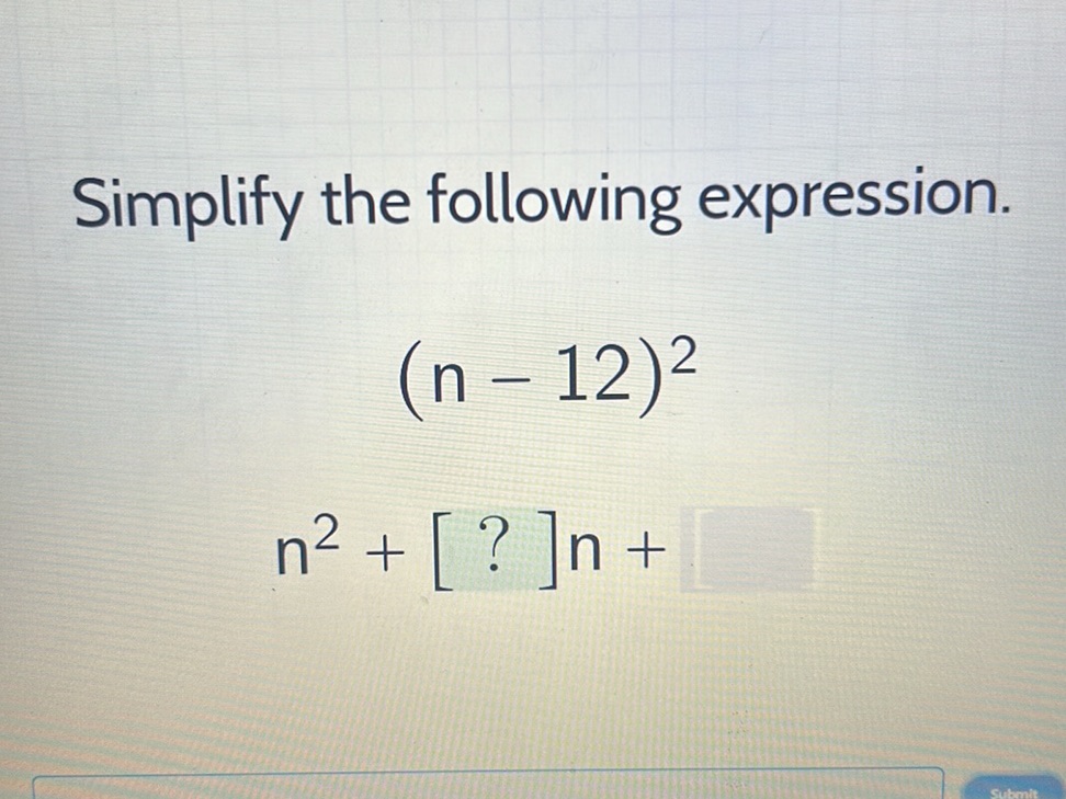 Simplify the following expression. $(n - | StudyX