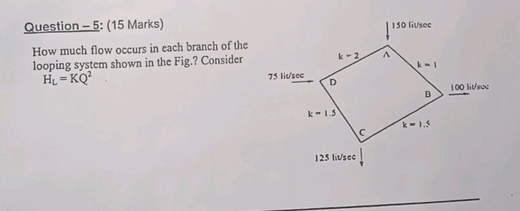 Question - 5: (15 Marks) How much flow | StudyX