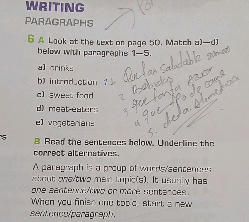 6 A Look at the text on page 50. Match a)-d) | StudyX