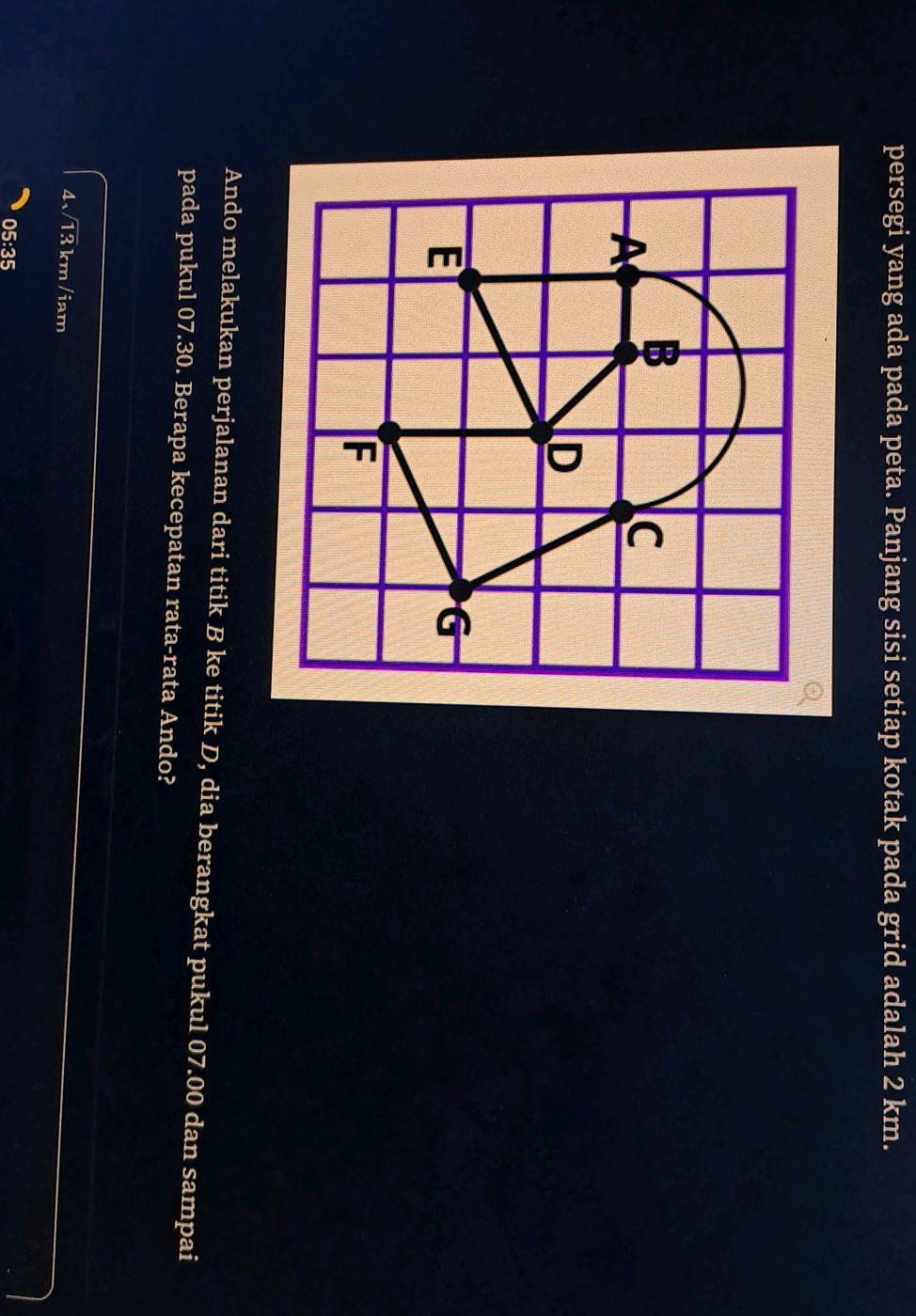 persegi yang ada pada peta. Panjang sisi | StudyX