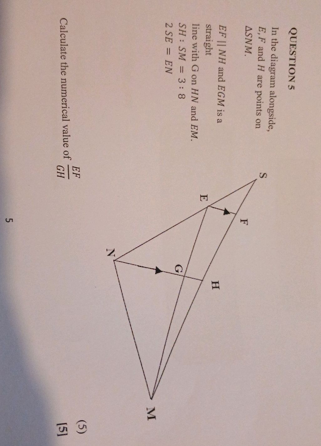 In the diagram alongside, E, F and H are | StudyX