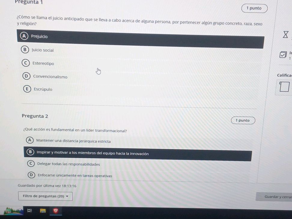 Pregunta 1 ¿Cómo se llama el juicio | StudyX