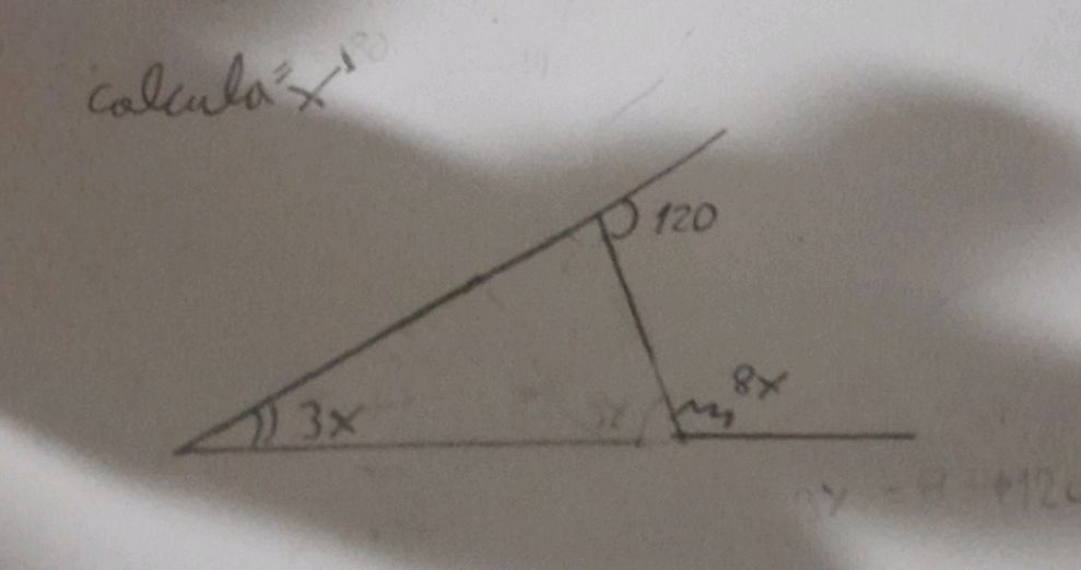 calcula $x$ In the figure, we have a | StudyX