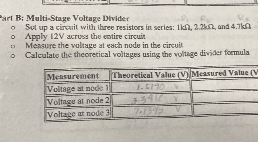 Set up a circuit with three resistors in | StudyX