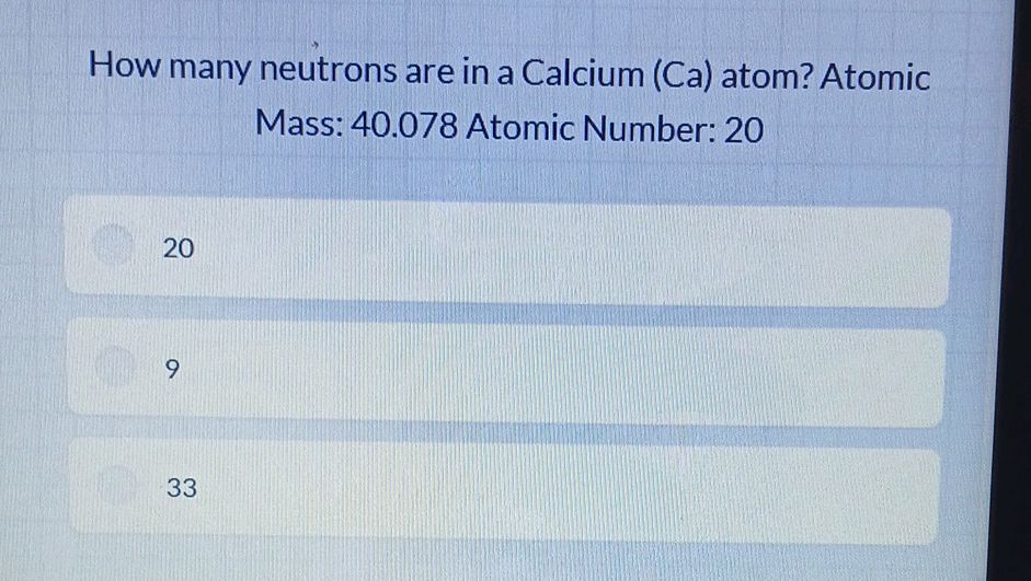 How many neutrons are in a Calcium (Ca) | StudyX